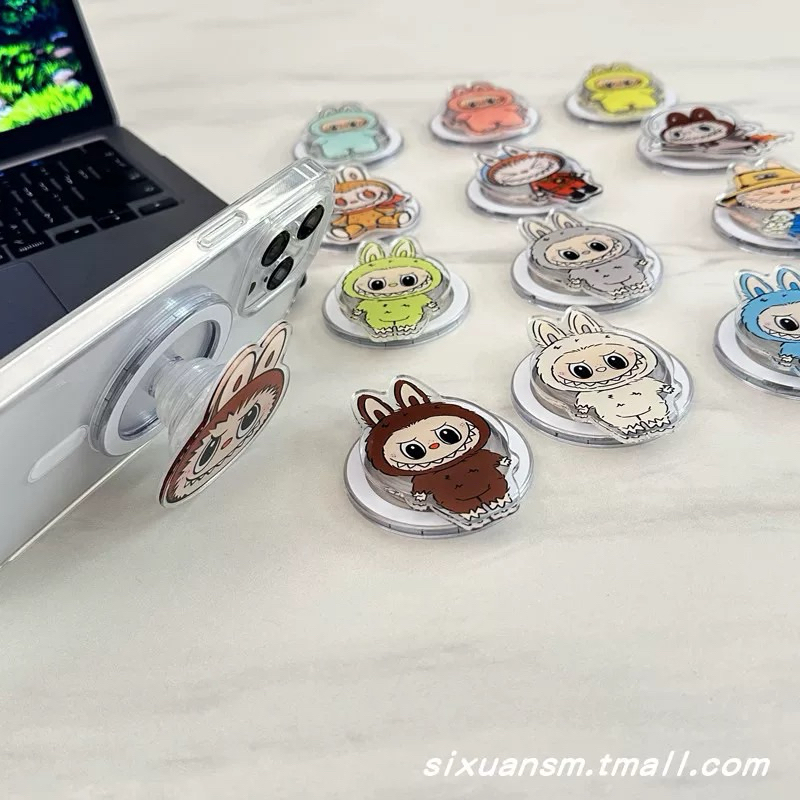 Pop Socket Phone Korean Anime The Monster Labubu Ring Stand Magnetic ...
