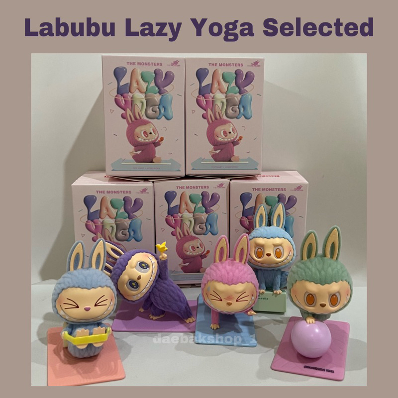 Pop Mart Labubu Lazy Yoga Selected Show off Zone Out Strech Out ...