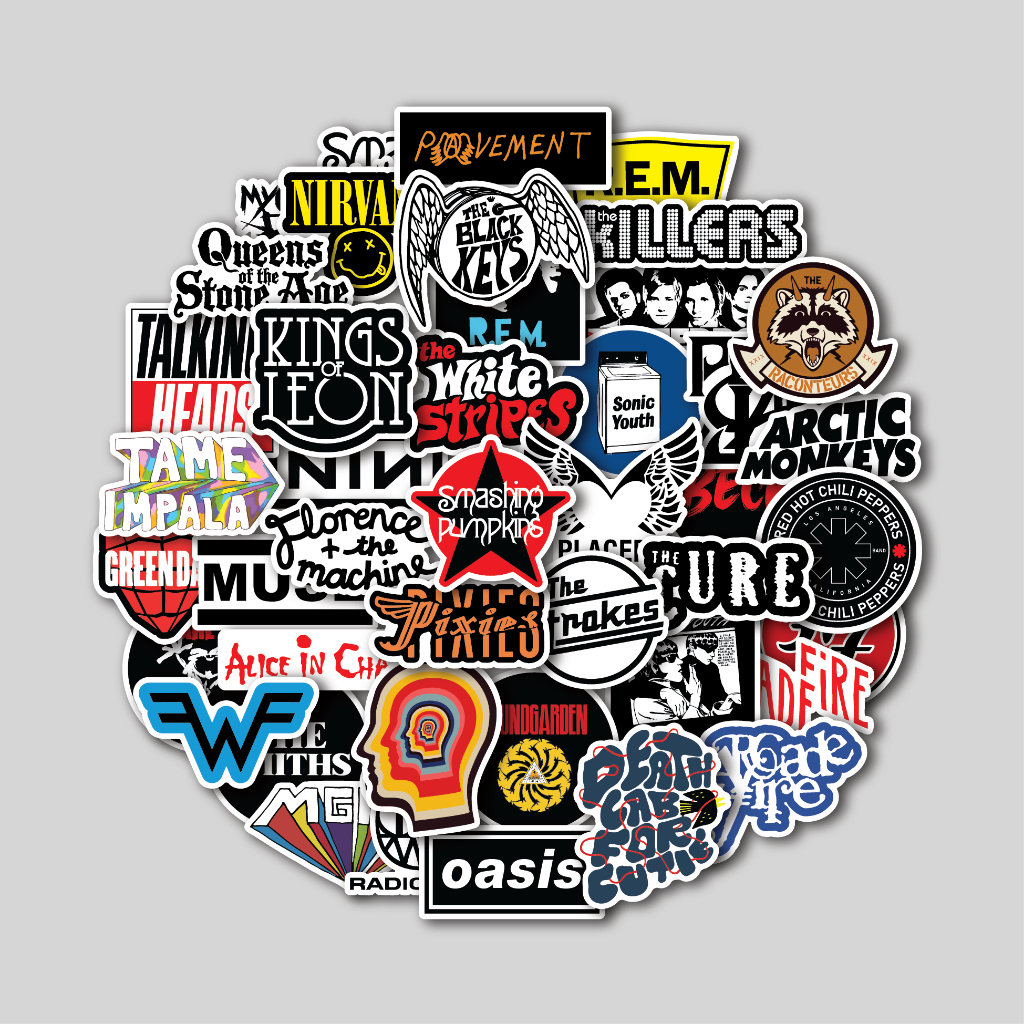 STICKER PACK ALTERNATIVE ROCK BAND | TUMBLR STICKER | HELMET SUITcase ...