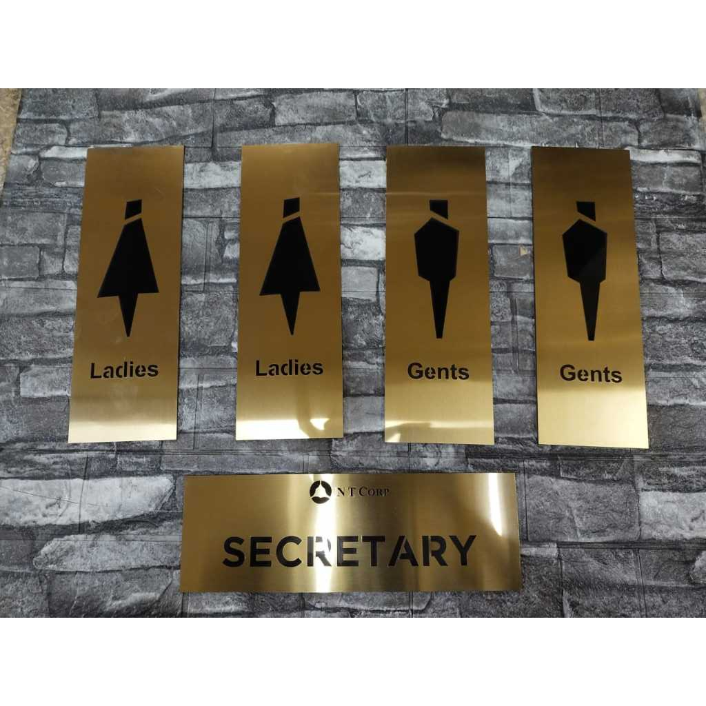 Ghd Room Name / Room Sign Laser Cut Stainless Gold + Custom Acrylic ...