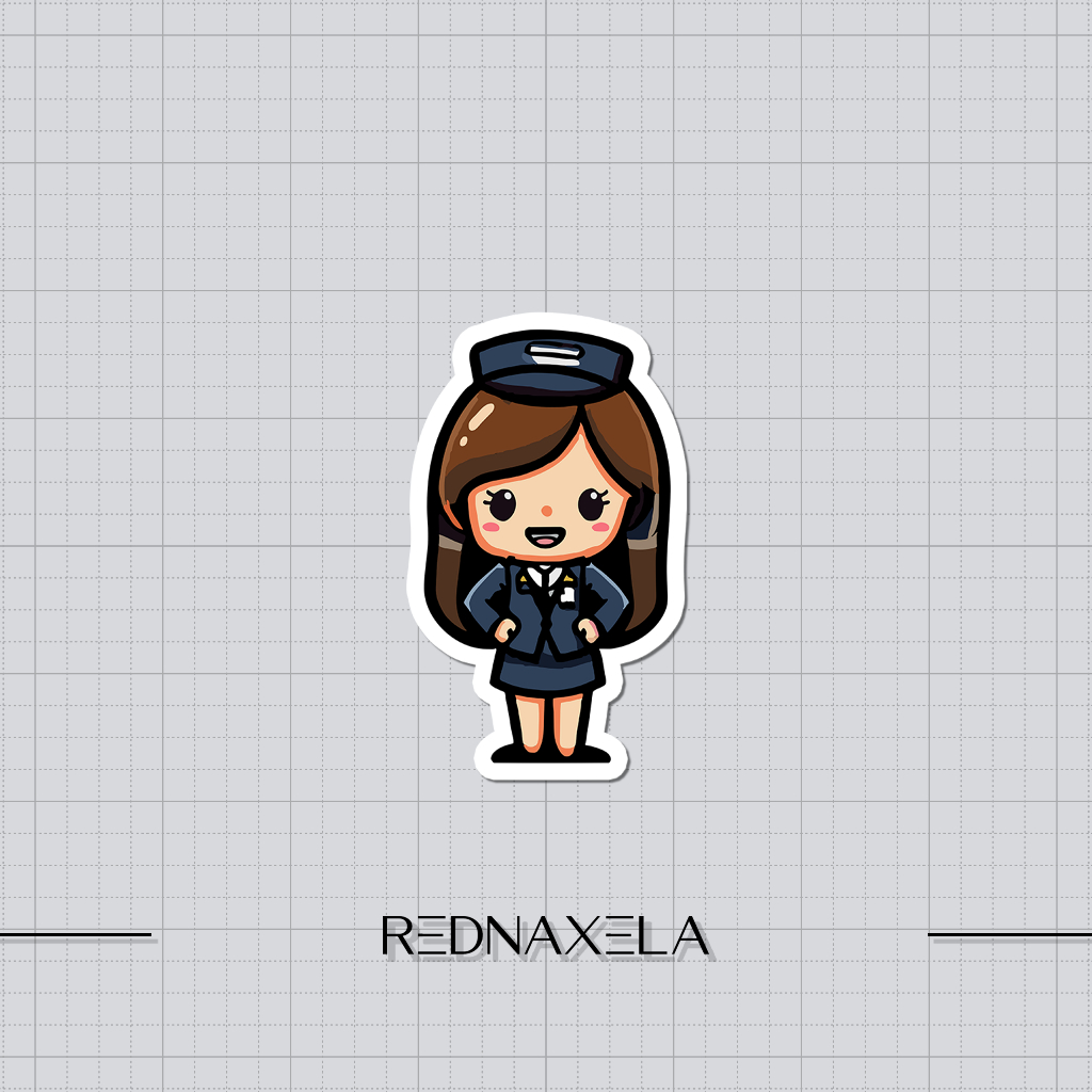 Flight Attendant Vinyl Sticker 2 Waterproof Outdoor Suitcase Stickers ...