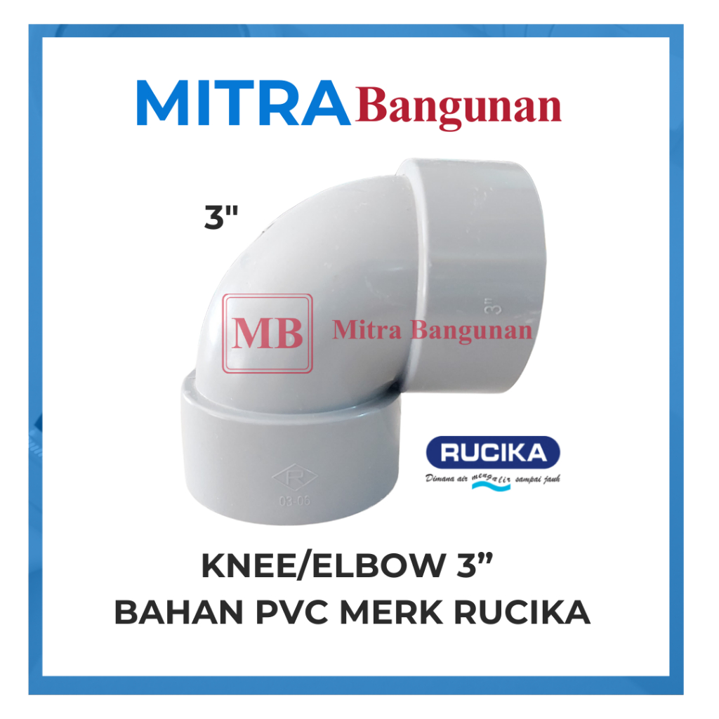 Knee RUCIKA / ELBOW 3" PVC PIPE CONNECTION | Shopee Singapore