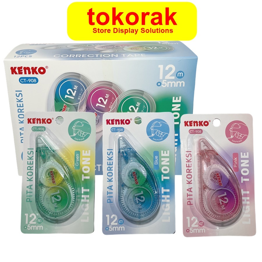 CORRECTION TAPE KENKO 12 MX 5 MM CT-908 TIP EX TYPEX ROLL TYPE X ...