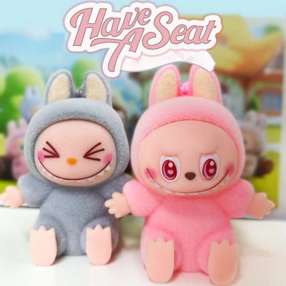 Labubu V2 Doll Keychain Size 10 Cm Cute POP MART Labubu V2 Have a Seat ...