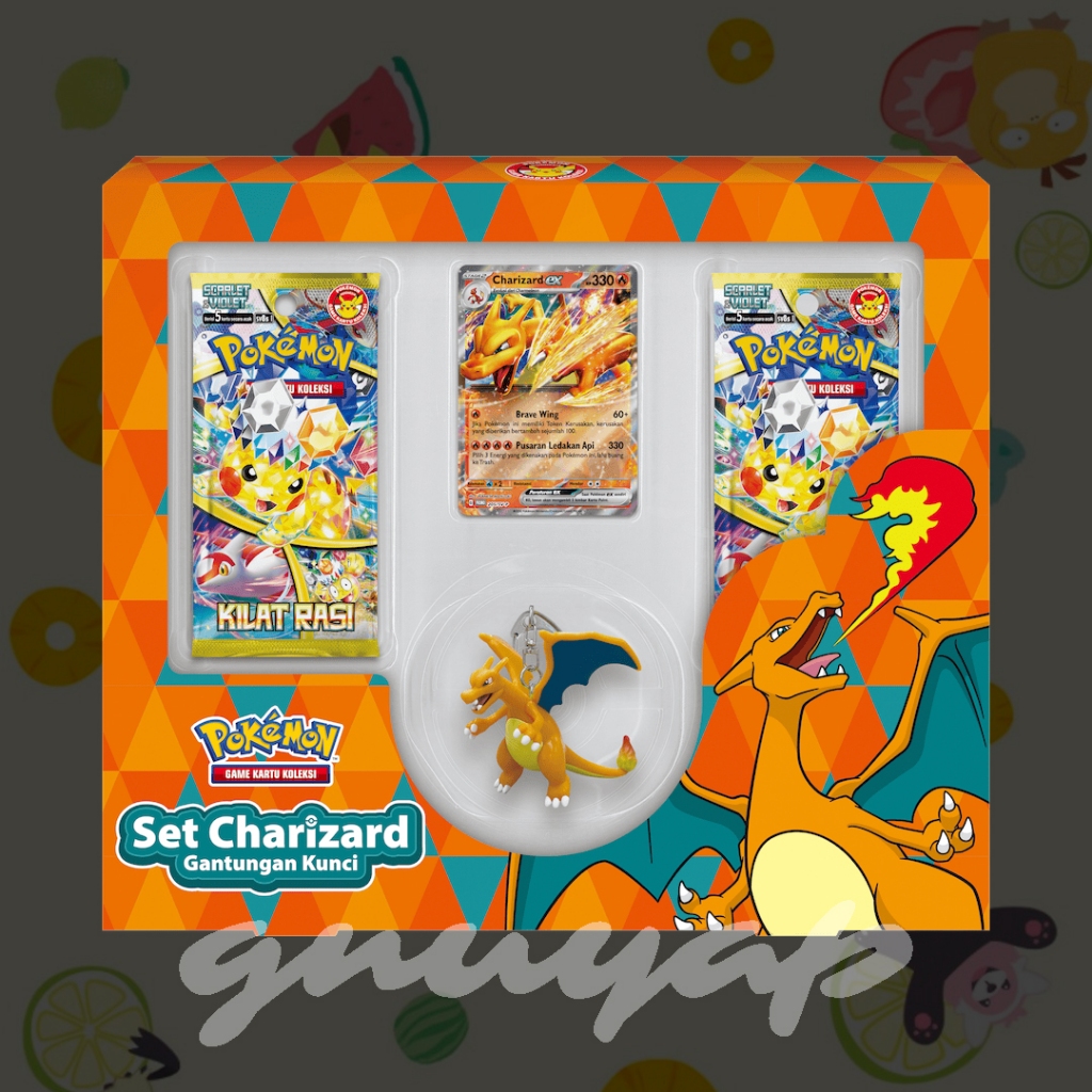 GANTUNGAN Set charizard key chain flash reasi SV8S Paradise Dragona ...