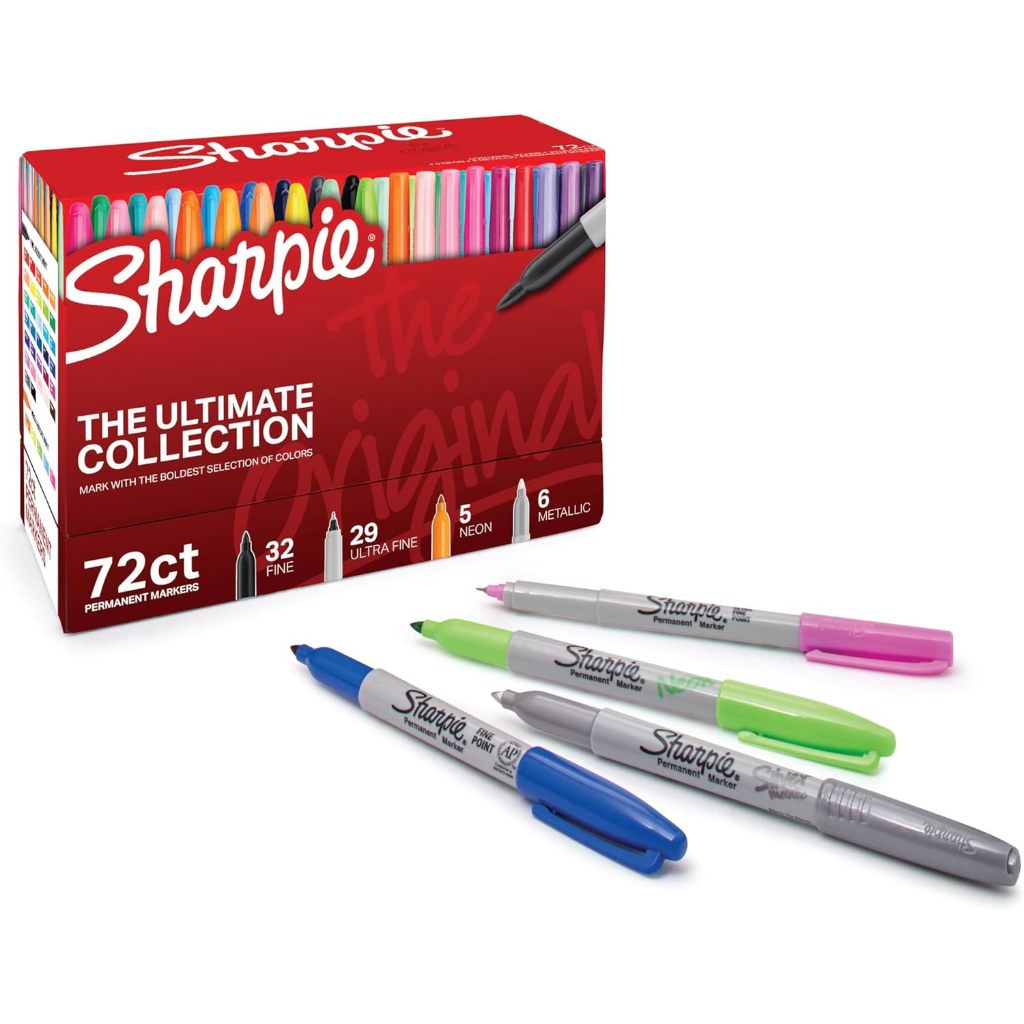 Sharpie Ultimate Collection Pack 72 Permanent Markers Assorted Tips and ...