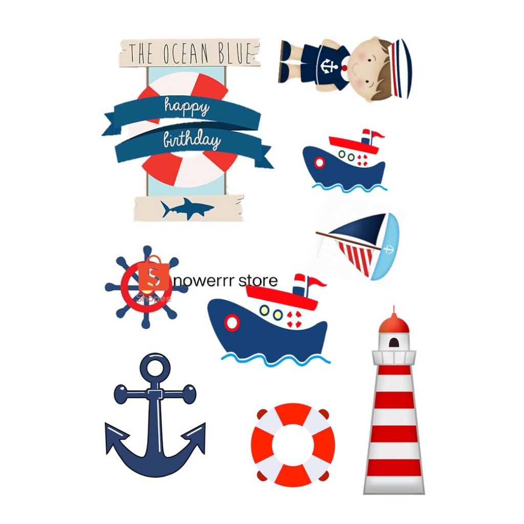 Custom SAILOR Theme Cake Topper/BIRTHDAY Sailor Topper | Shopee Singapore