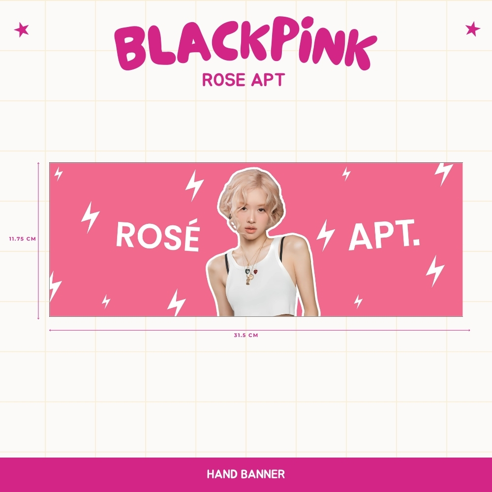 Hand BANNER BLACKPINK APT HANDBANNER (PRICE 1 PCS + 2 SIDED LAMINATION ...