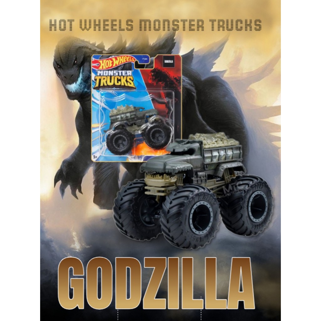 Hot Wheels Monster Trucks Godzilla | Shopee Singapore