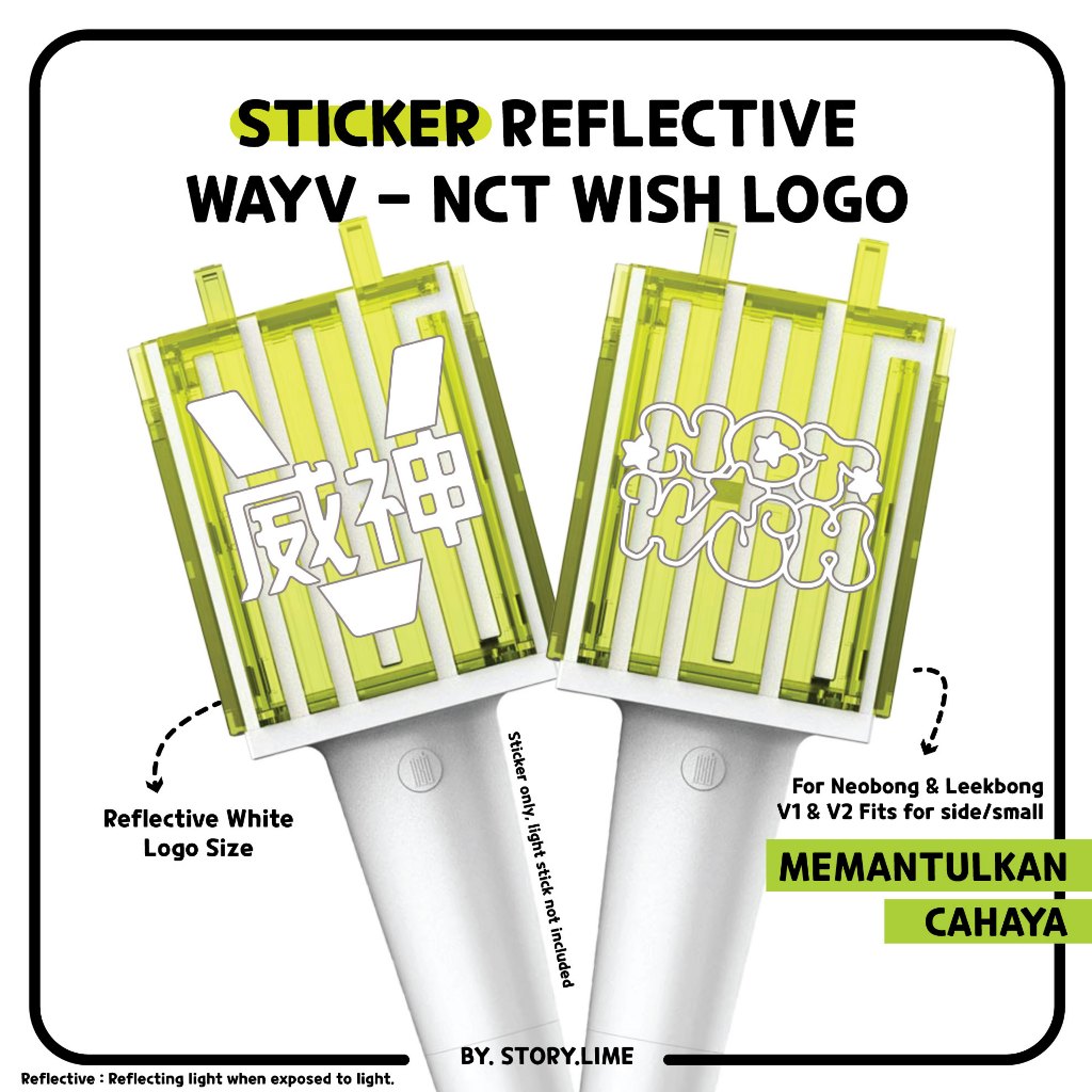 WAYV Sticker, NCT Wish Logo Deco Reflective Kpop Decal for NEOBONG ...