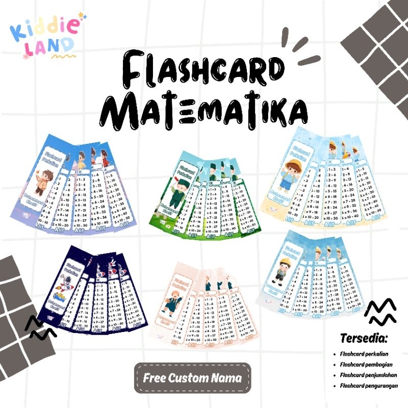 Kiddie LAND Multiplication flashcards elementary school children math ...