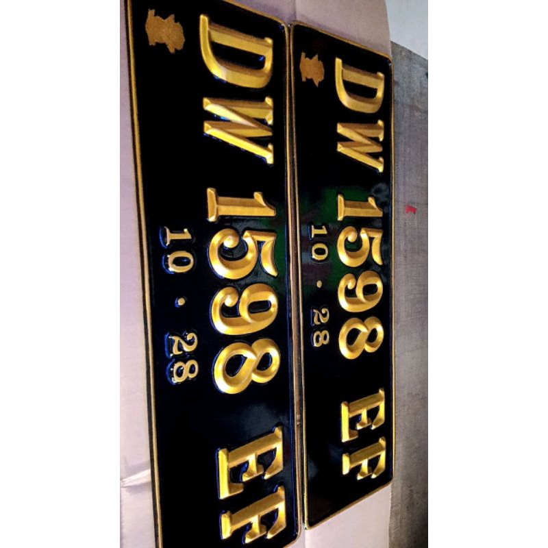 3d embossed car number plates (a pair) | Shopee Singapore