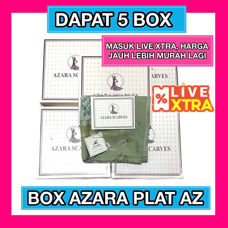 5 BOX AZARA SCARVES DUBAI MOTIF ARABIAN VOAL LOGO PREMIUM DUBAI LC ...