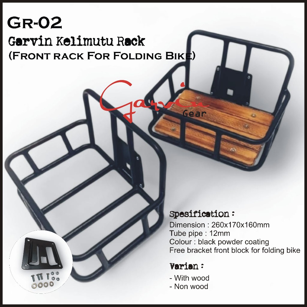 GR-02 Kelimutu / Basket for folding Bike / folding Bike / front Rack ...