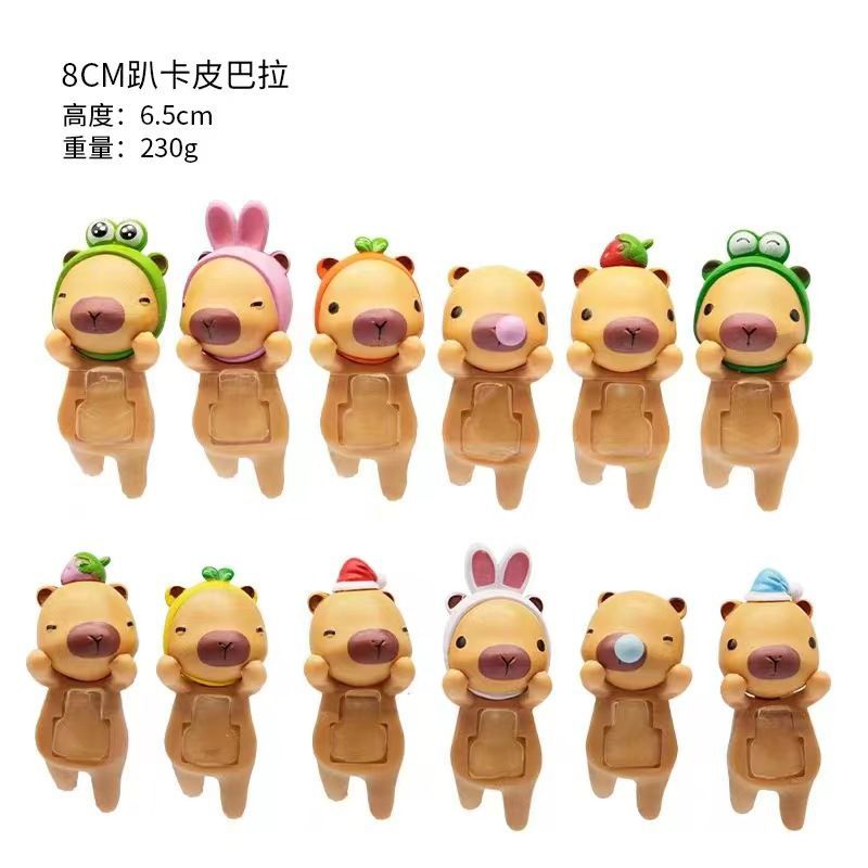 Capybara Hippers Blind Box Mini Figures Capybara Cute Doll Peek Back HP ...