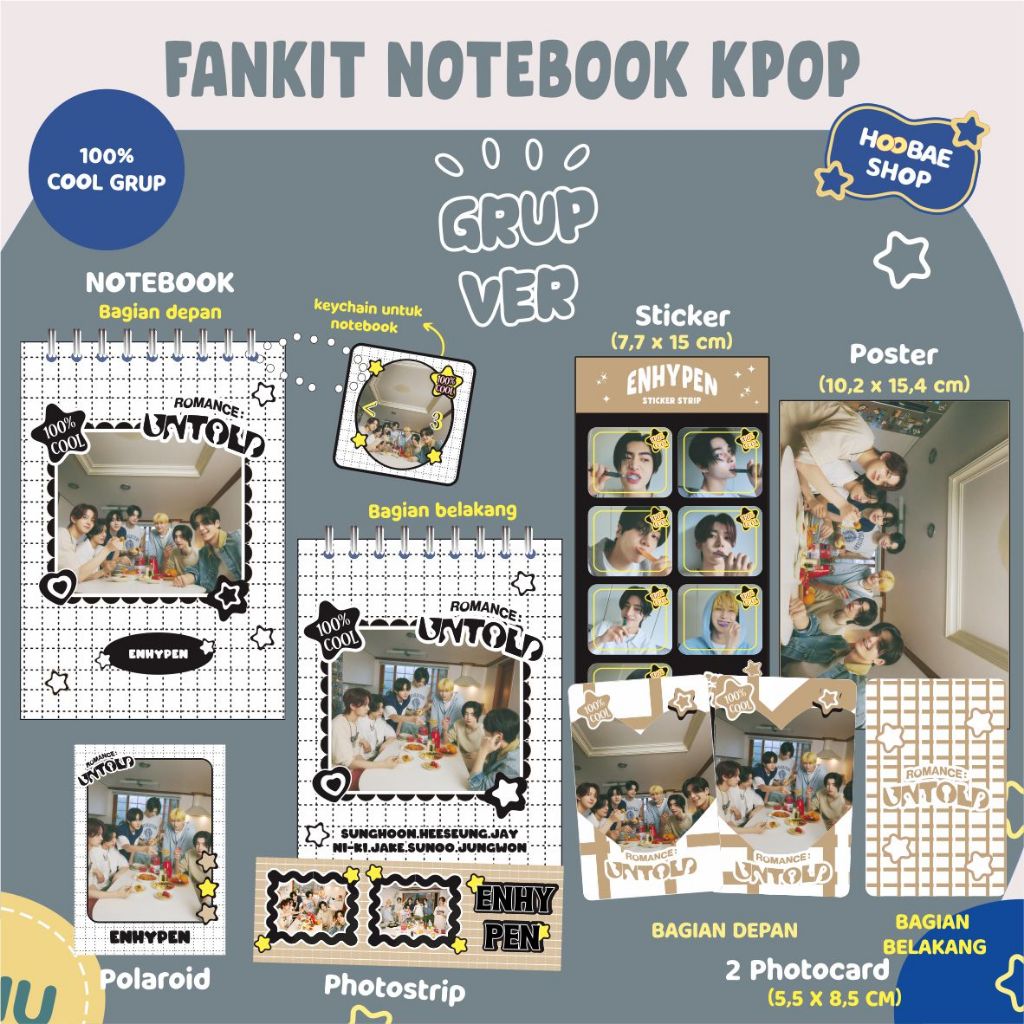 (PACKING BOX) ENHYPEN NOTEBOOK - ROMANCE UNTOLD ENGENE VERSION II ...