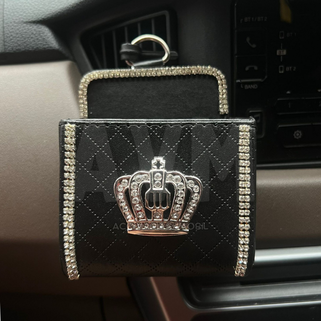 GANTUNGAN Car Dashboard Air Vent Pouch Organizer LOGO / Car AC Hole ...