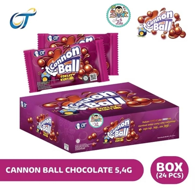 Cannon Ball Snack Chocolate Ball Chewable (1 Box contains 24 pcs ...