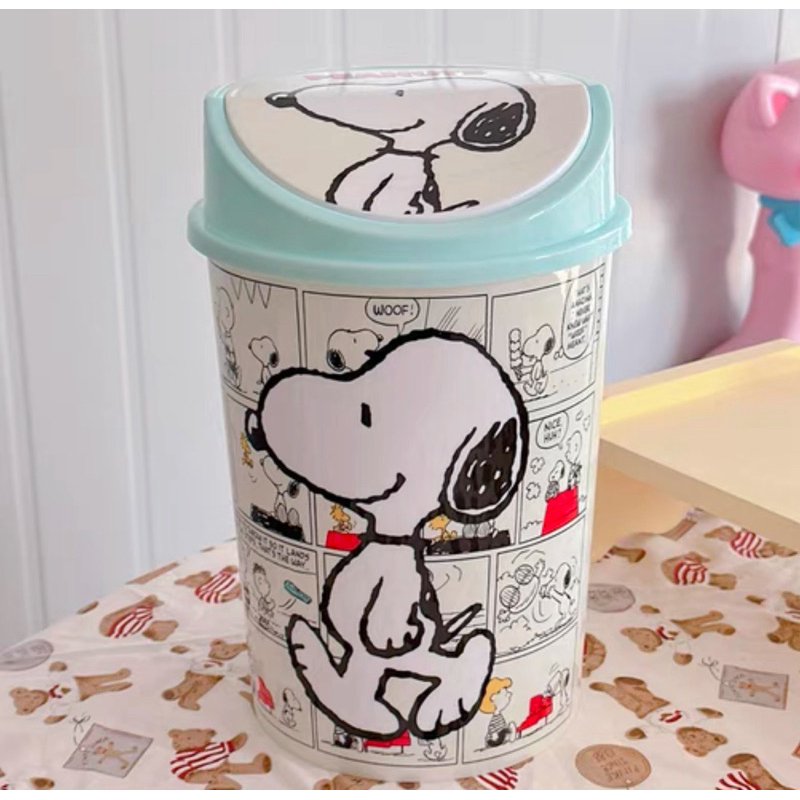 Snoopy Swing Bin Trash Can | Shopee Singapore