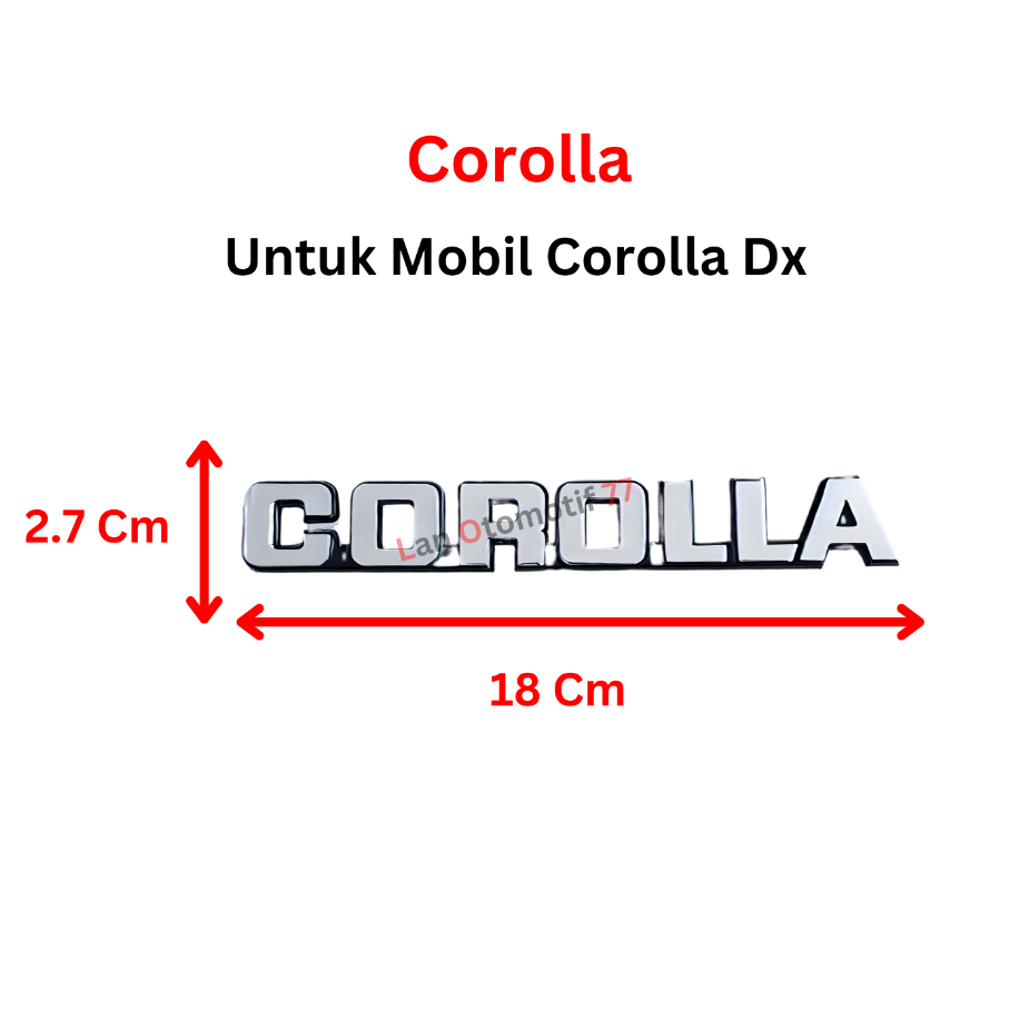 COROLLA Car Logo Emblem for Corolla DX | Shopee Singapore