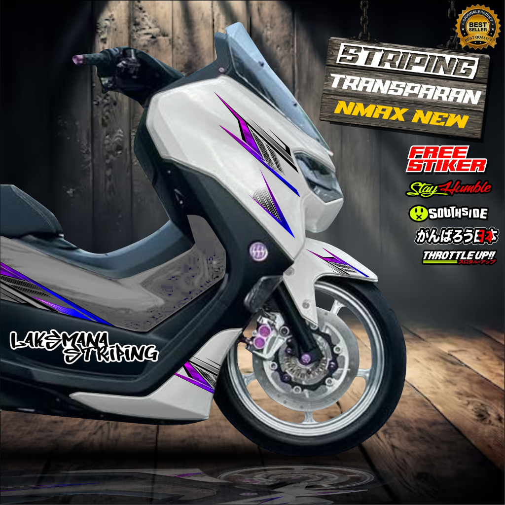 Yamaha NMAX NEW GEN 2 Transparent Striping Motorcycle Sticker ...