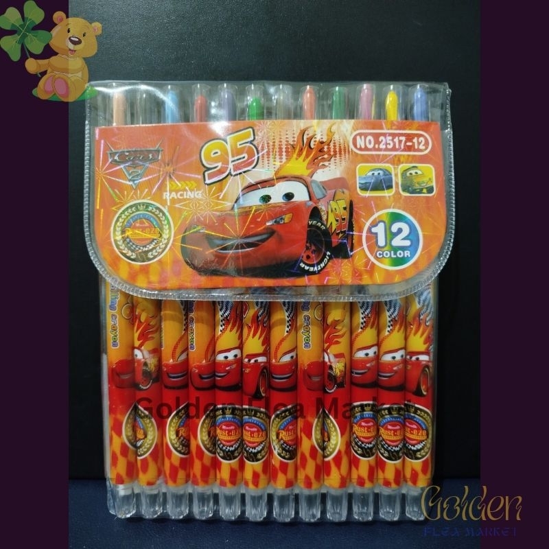 Rolling Crayon / Rotating Crayon Cars Cartoon Characters 12 Colors ...