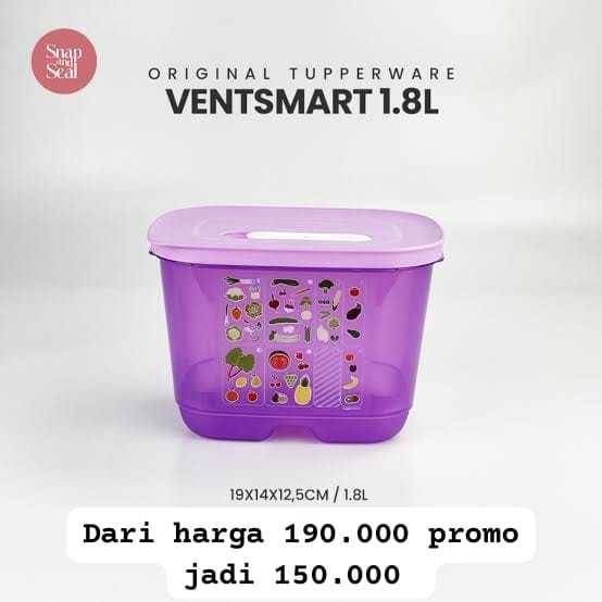 Tupperware - Ventsmart 1,8 L (19 x 14 x 12,5 cm) (1 pc) | Shopee Singapore