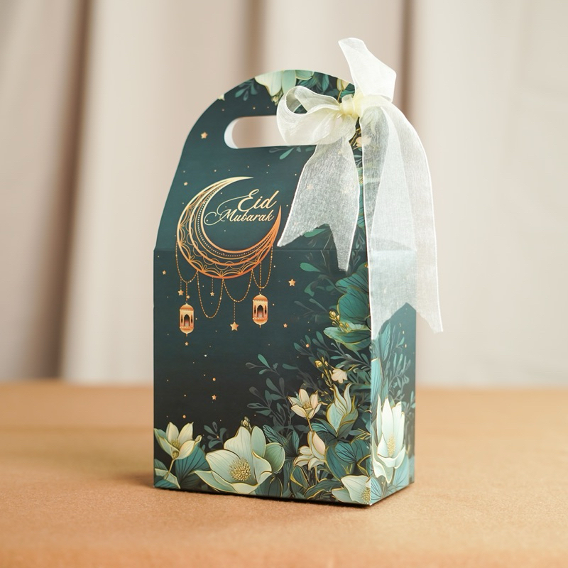 HIJAU Gold Green Ramadhan Cake Box Eid Box Eid Al-Fitr Dry Cake Box Eid ...