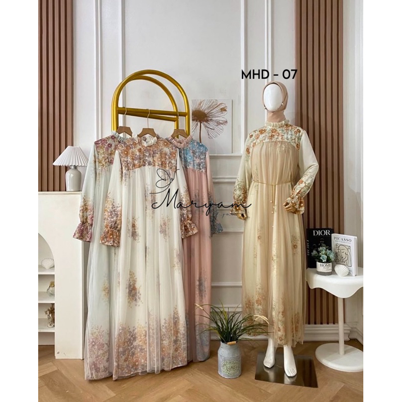 Eid Clothes - Dress Raya Series 2025 MHD-07 (Free Belt) | Shopee Singapore