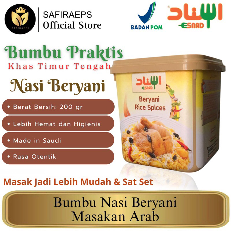 Original Saudi Beryani Rice Arabic Esnad Seasoning BPOM Halal - Esnad ...