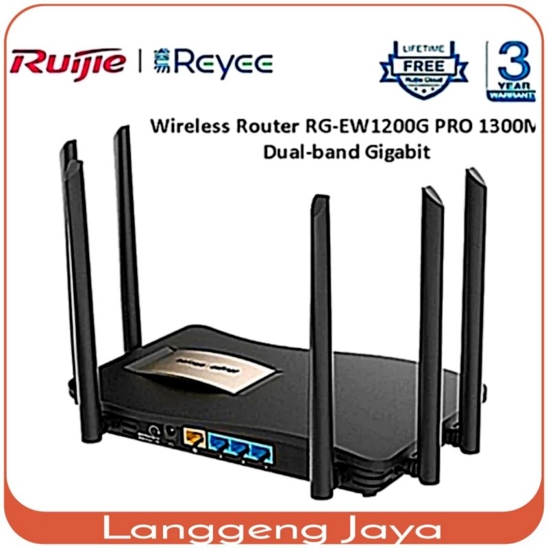 Ruijie reyee rg-ew1200g pro dual band gigabit wireless router 1300M ...