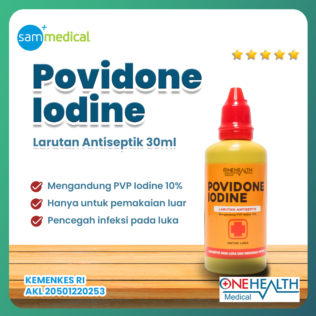 MERAH Onehealth Povidone Iodine/Red Medicine Red Drops/Wound Antiseptic ...