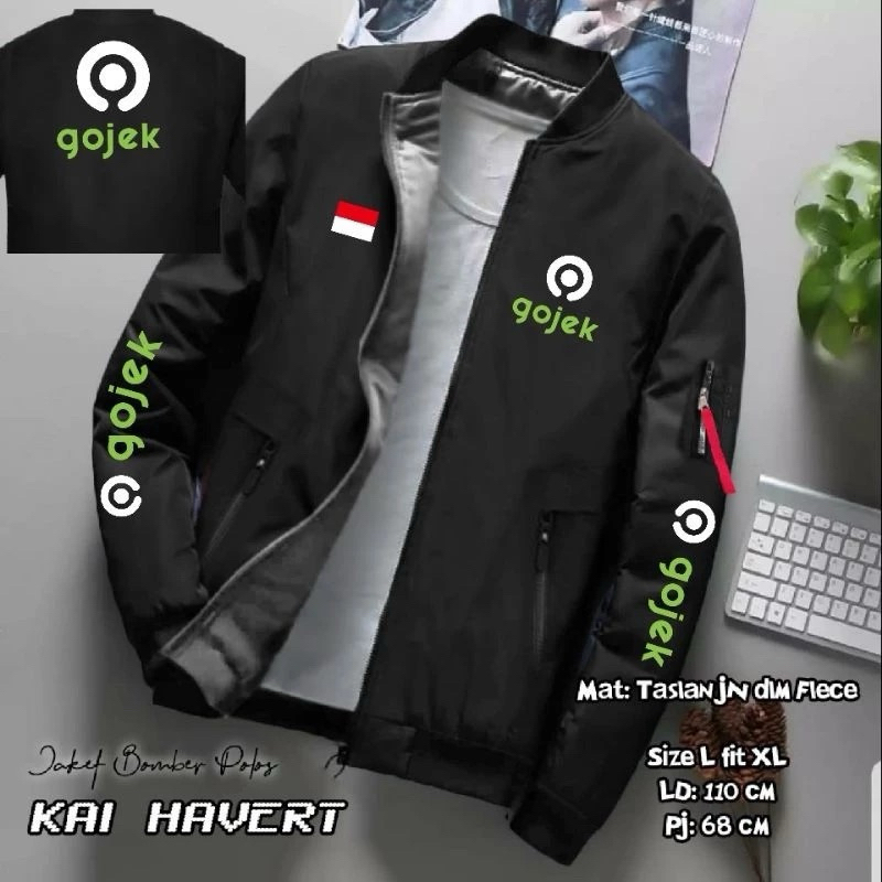 Go JEK JACKET / RETURN BOMBER LATEST GO JEK SCREEN PRINTING | Shopee ...