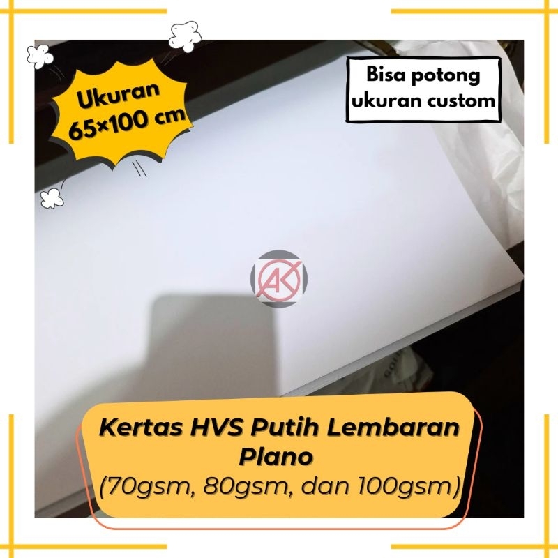 PaperPlus White HVS Paper Size 65 x 100cm (Can be cut custom size ...