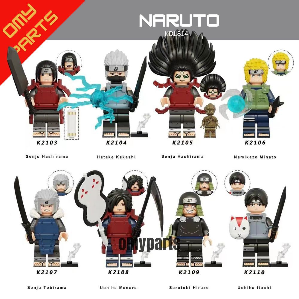 Kdl814 NARUTO MINATO HASHIMA UCHIHA MADARA KAKASHI LEGO CHARACTER HOME ...
