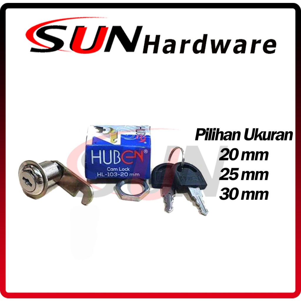 Huben HL- 103 Locker Cabinet Lock 20 25 30 mm Genuine Original Cam Lock ...