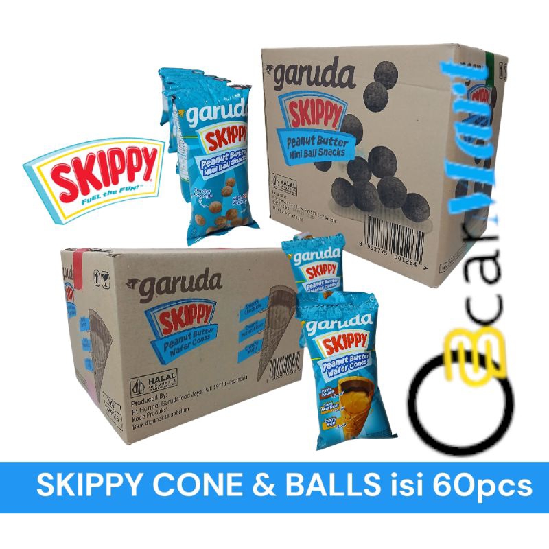 [Gsv] SKIPPY Peanut Butter Balls Cone 1 box contains 60 pcs | Shopee ...
