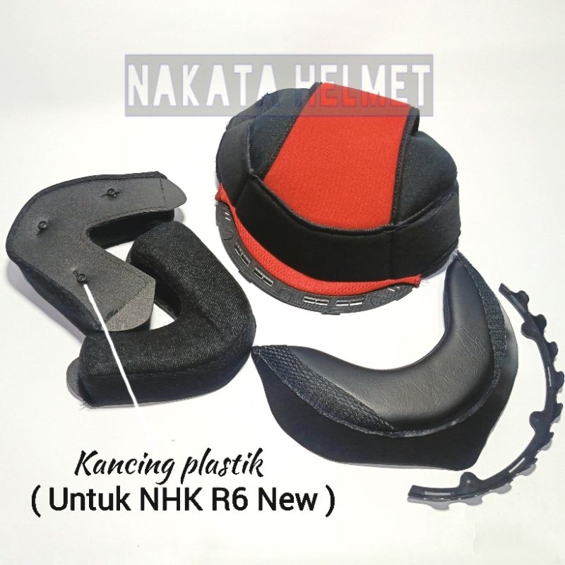 Foam Helmet nhk R6 FULLSET Cheek pad Sponge Cheek nhk R6 full set S M L ...