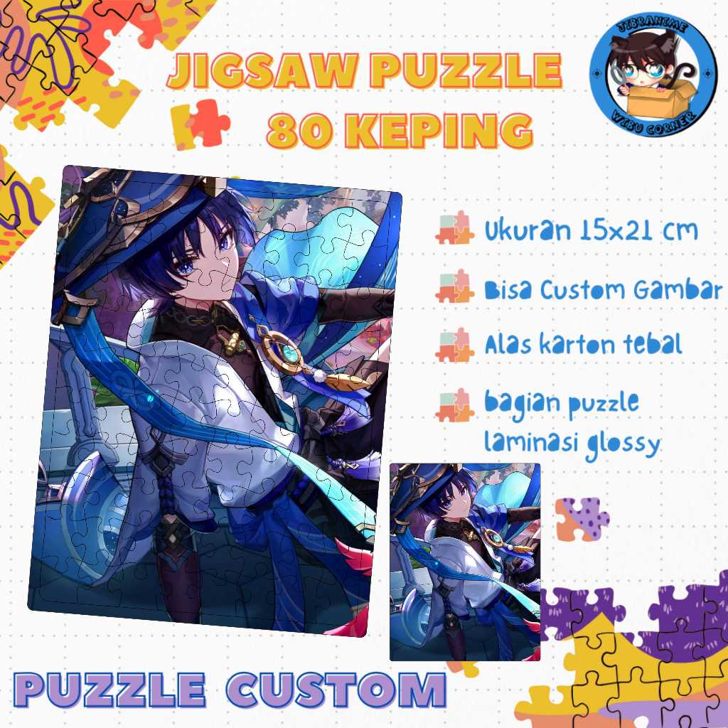 Genshin Impact Wander Jigsaw Puzzle contains 80 A5 size pieces, can be ...