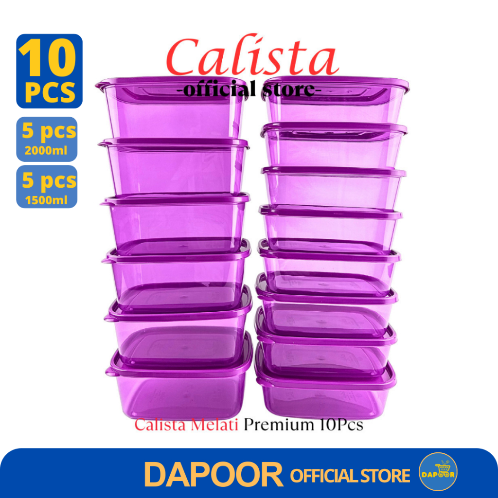 Large SIZE Plastic Jars Set CALISTA Jasmine 10 PCS Refrigerator Jars ...