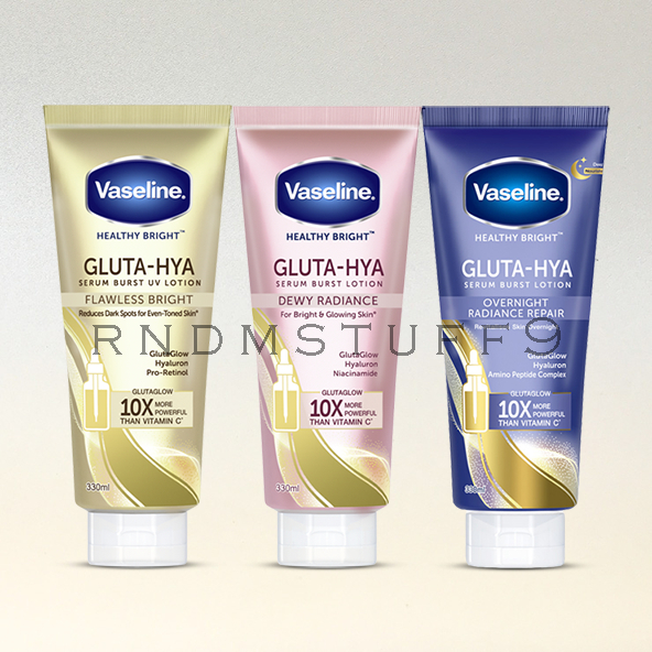 Vaseline Healthy Bright Gluta Hya Serum Brust UV Lotion Dewy Radiance ...
