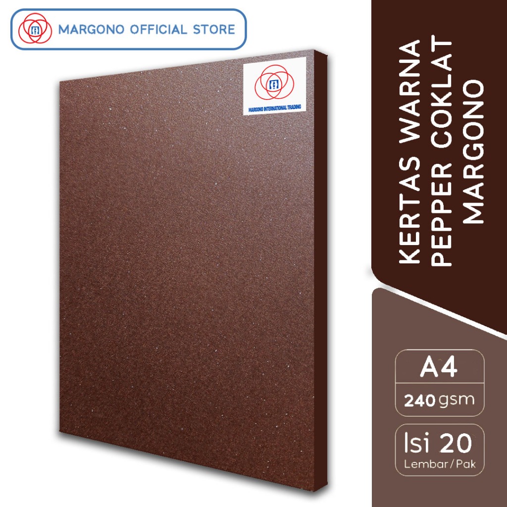 Margono Color Paper A4 Pepper Brown Chocolate Glitter 240 gsm - 20 ...