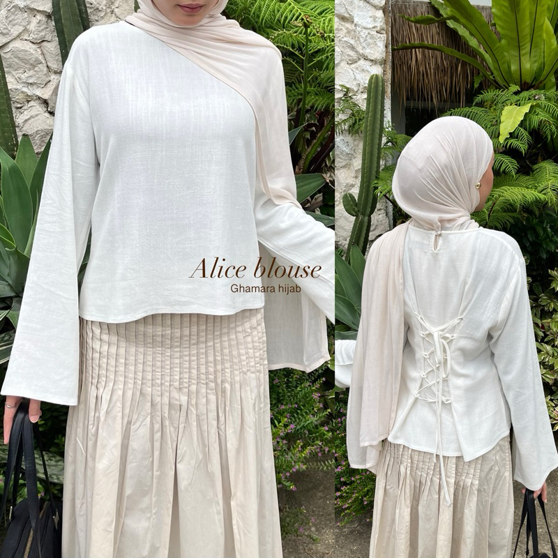 Ghamara • ALICE BLOUSE | Long plain top | Women's Blouses | Korean ...