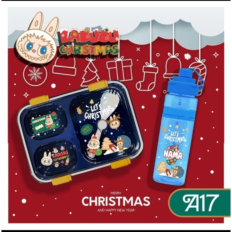 Custom Labubu Christmas Drink Bottle Lunch Box | Shopee Singapore