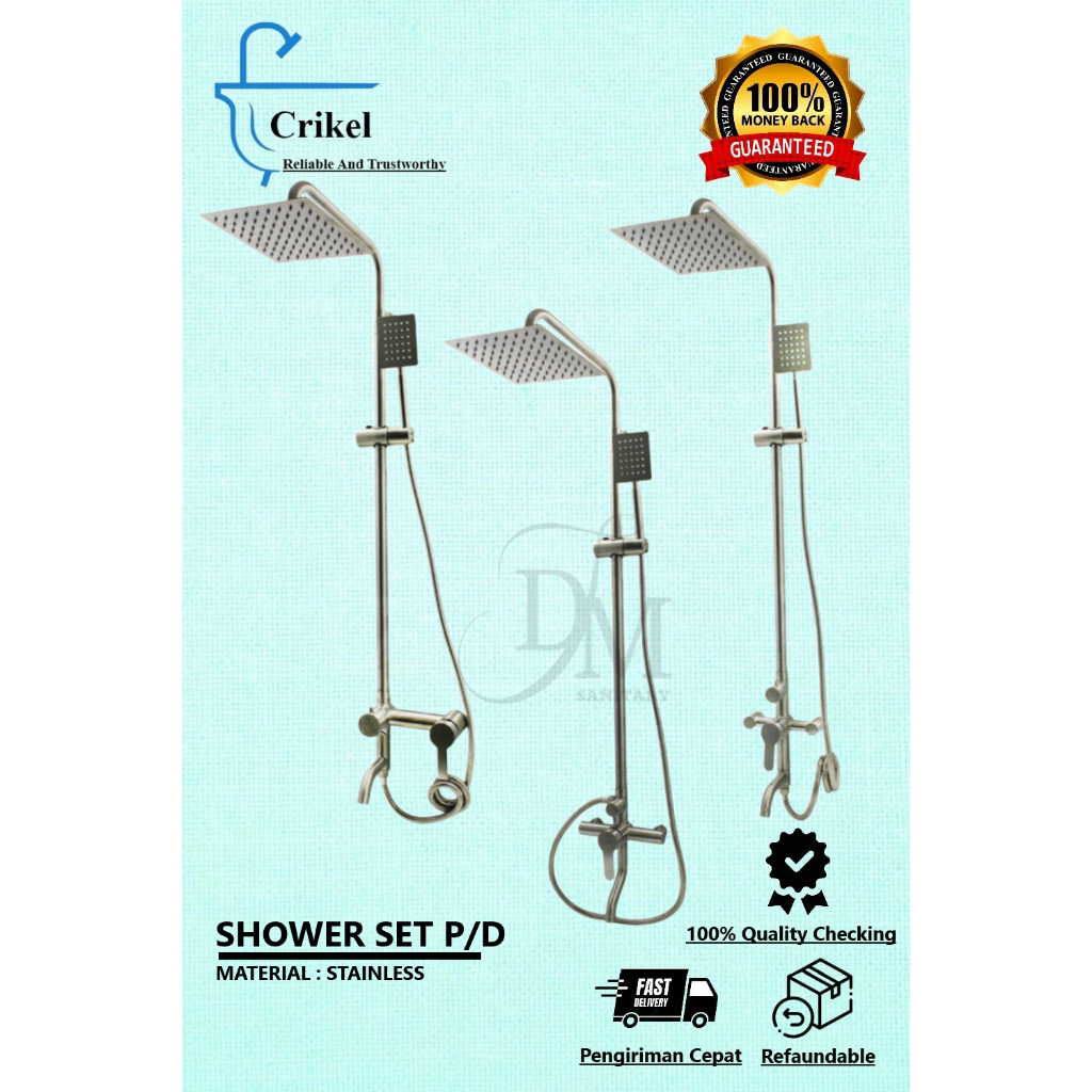 Shower POLE COLUMN SET HOT COLD SUS 304 WALL MOUNTED SHOWER | Shopee ...