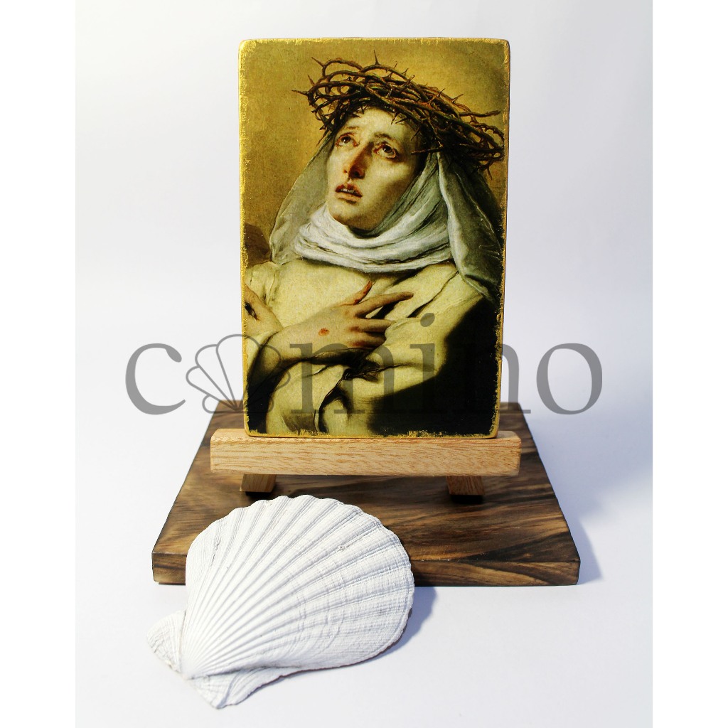 KAYU Katarina Siena Icon | Catherine Stigmata Caterina Stigmatic Mystic ...