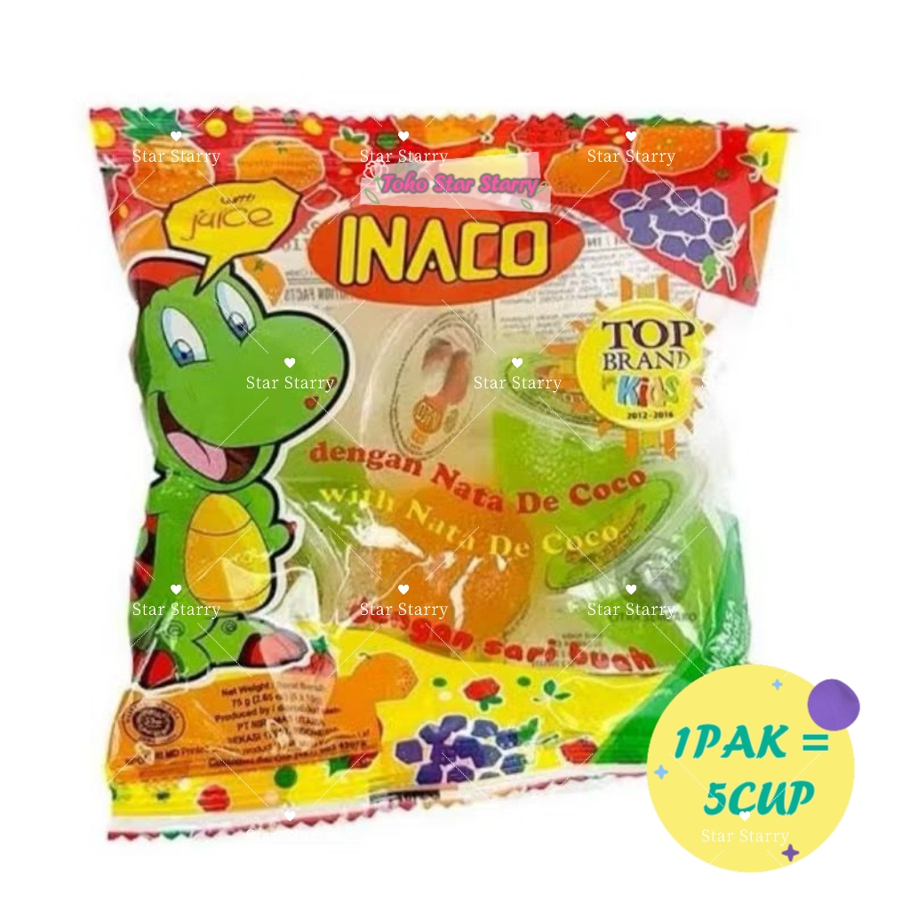 [PER Pack] INACO MINI JELLY CONTAINS 5 CUPS | Inaco MINI JELLY WITH ...