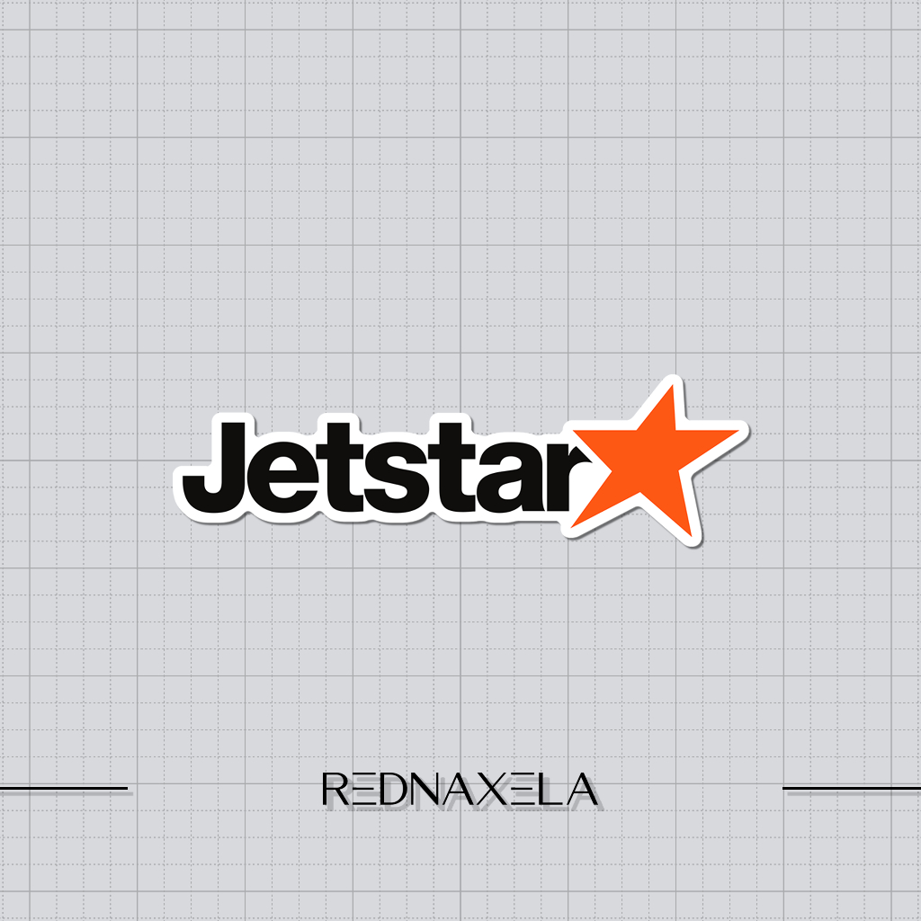 Jetstar Logo Vinyl Sticker 1 Outdoor Suitcase Sticker Waterproof ...