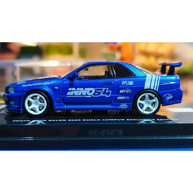 INNO64 Nissan Skyline GT-R R34 V Spec Blue Tokyo Auto Salon Kuala ...
