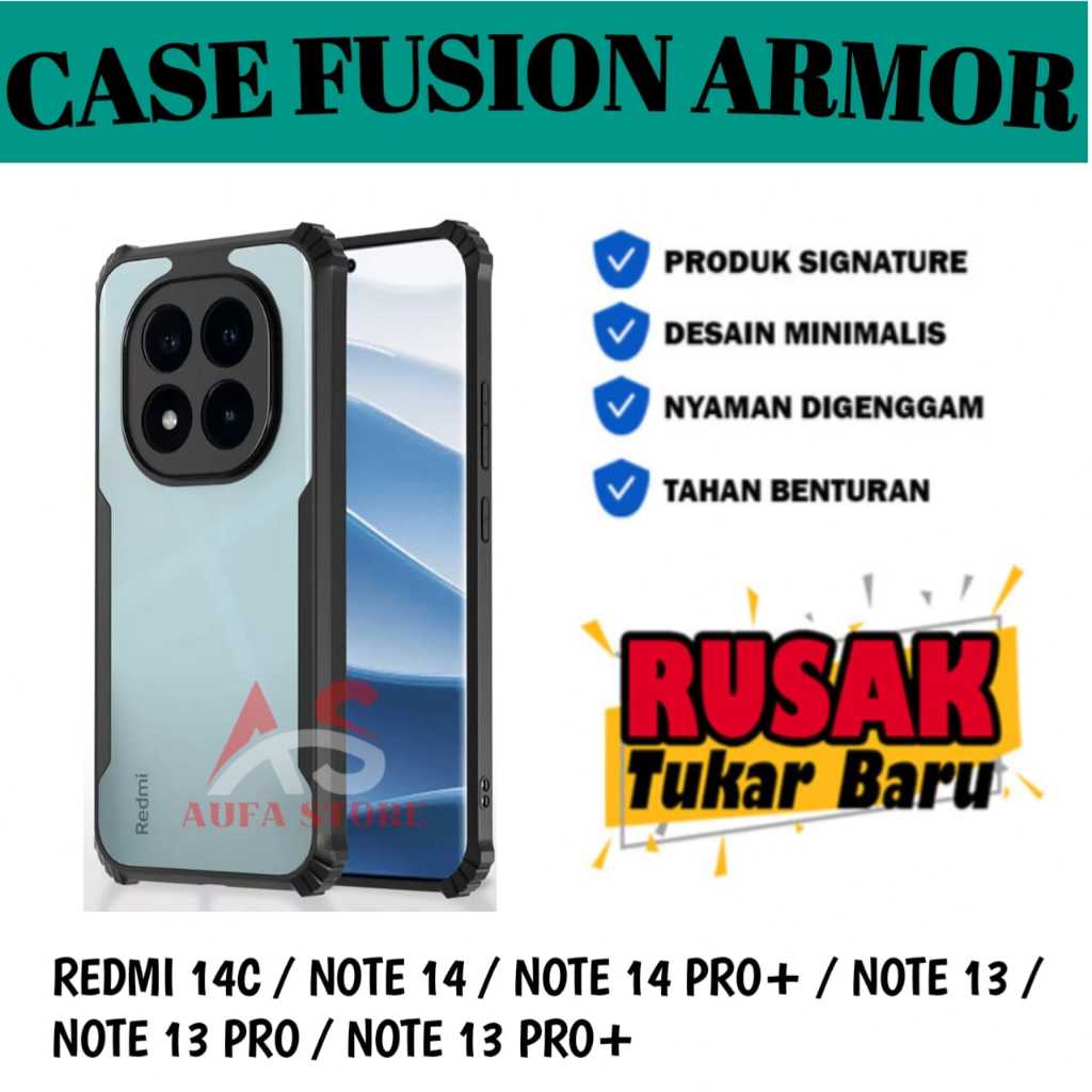 SPIGEN Fusion ARMOR HP CASING CASE FOR REDMI 14C / NOTE 14 / NOTE 14 ...